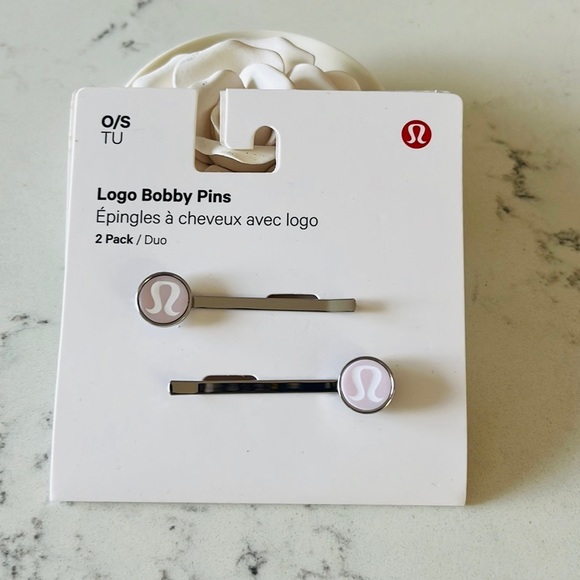 lululemon athletica | Accessories | Lululemon Soft Pink Logo Bobbypins ...